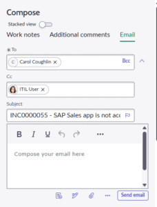 ServiceNow: Service Operations Email Client